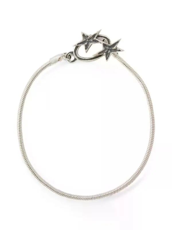 TWOJEYS Icon Star-detail Snake-chain Bracelet - Silver