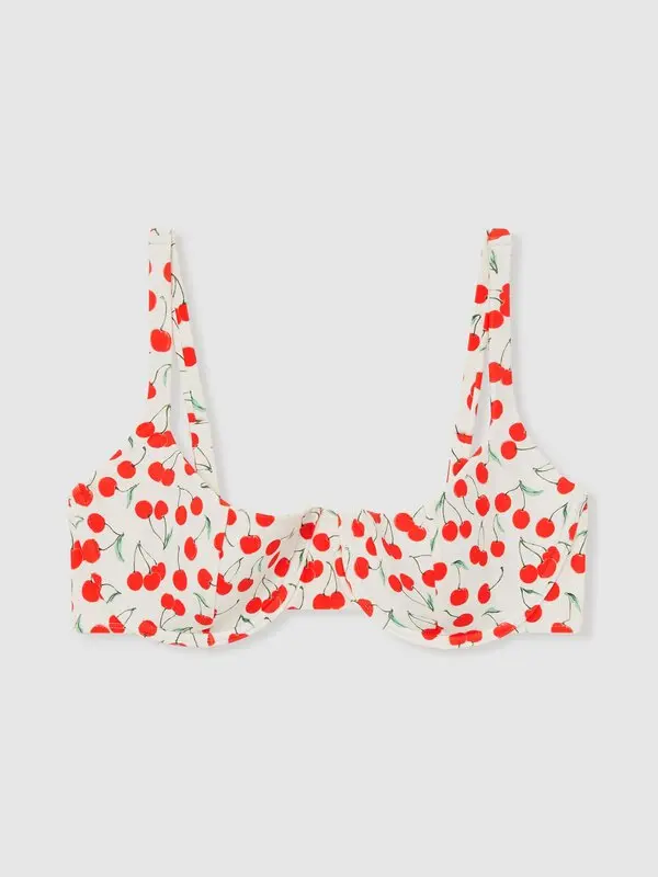 Good American Balconette Bikini Top - Cherry