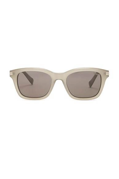 Zegna Geometric Acetate Sunglasses