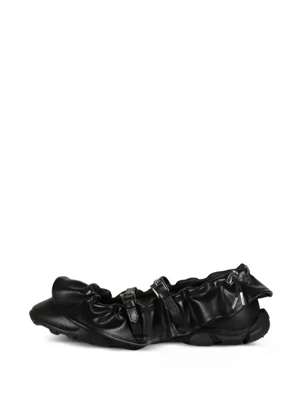 ROMBAUT Ruffled Buckle Ballet Flats