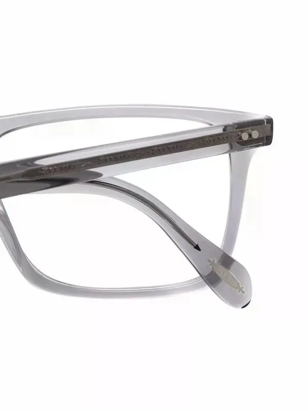 Oliver Spencer Bernardo-r Square-frame Glasses - Grey
