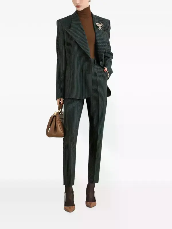 Dolce & Gabbana Linda Single-breasted Jacket In Pinstripe Wool