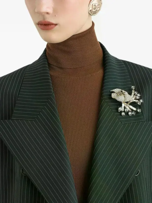 Dolce & Gabbana Linda Single-breasted Jacket In Pinstripe Wool
