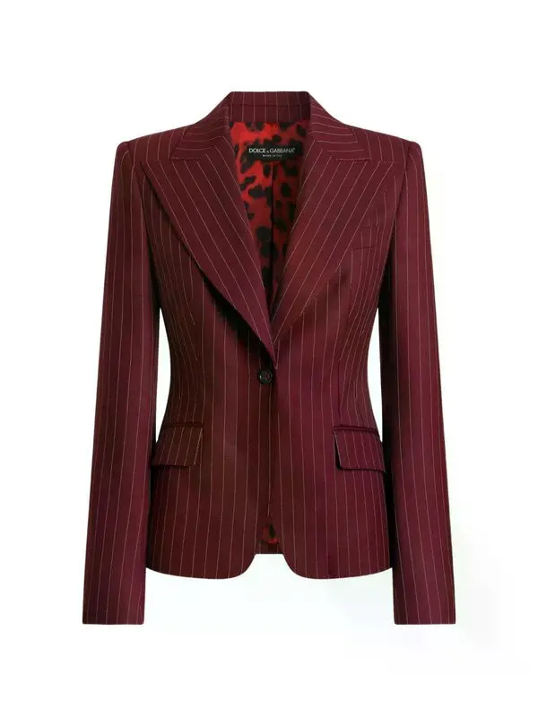 Dolce & Gabbana Turlington Single-breasted Pinstripe Wool Jacket