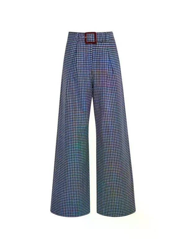 Cara Cara Soho Plaid Wool Trousers