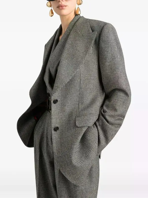 Dolce & Gabbana Glen Plaid Flannel Single-breasted Jacket