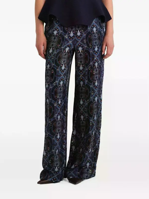 Cara Cara Girona Metallic-print Trousers