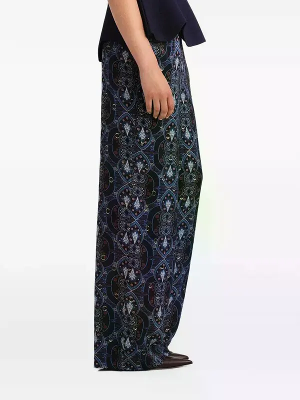 Cara Cara Girona Metallic-print Trousers