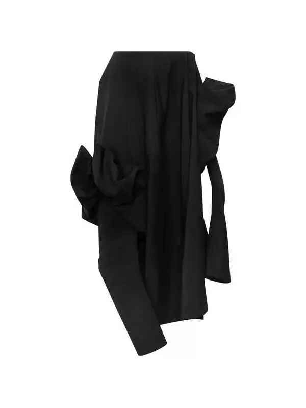 Comme Des Garçons Draped Oversized Midi Skirt