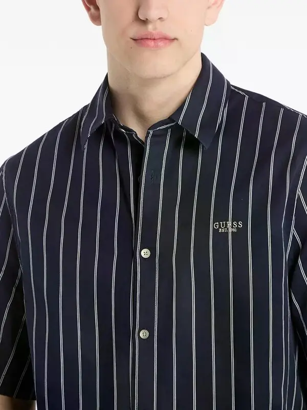 Guess Vertical-stripe Short-sleeve Shirt