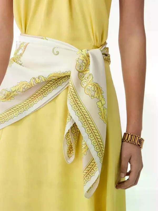 Versace Printed Silk Twill Scarf 90 Cm