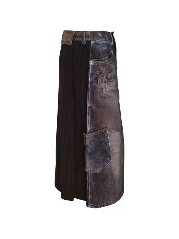 Andersson Bell Illusion Patchwork Midi Skirt