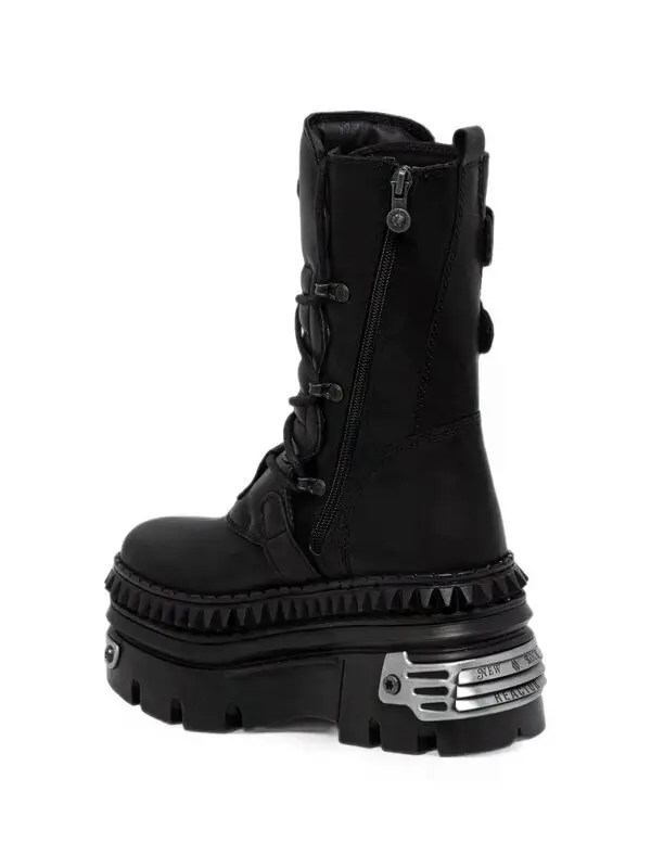 NEW ROCK Buckled Platform Boots