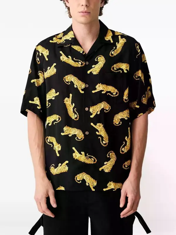 WACKO MARIA Tiger-print Short-sleeve Shirt
