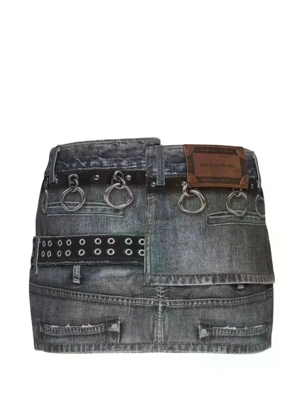 Andersson Bell Asymmetric Layered Wrap Mini Skirt
