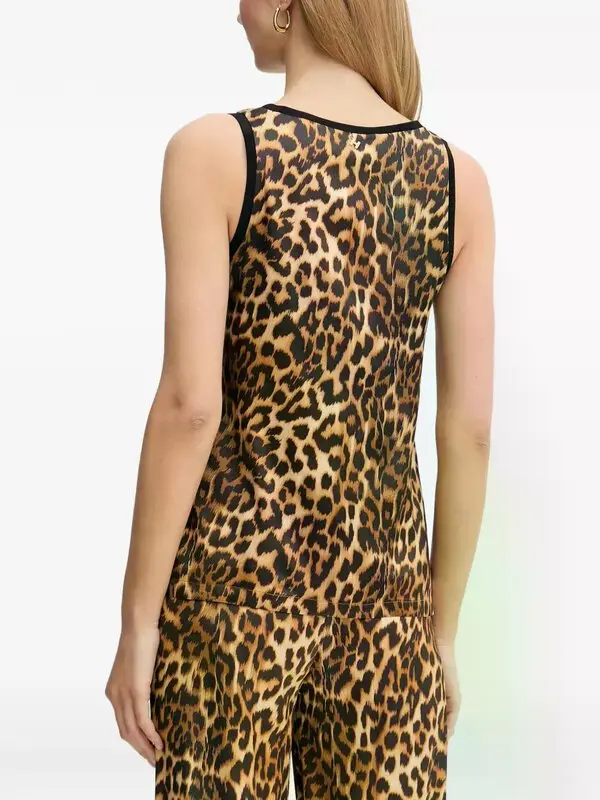 SILVIAN HEACH Animal Print Trimmed Top