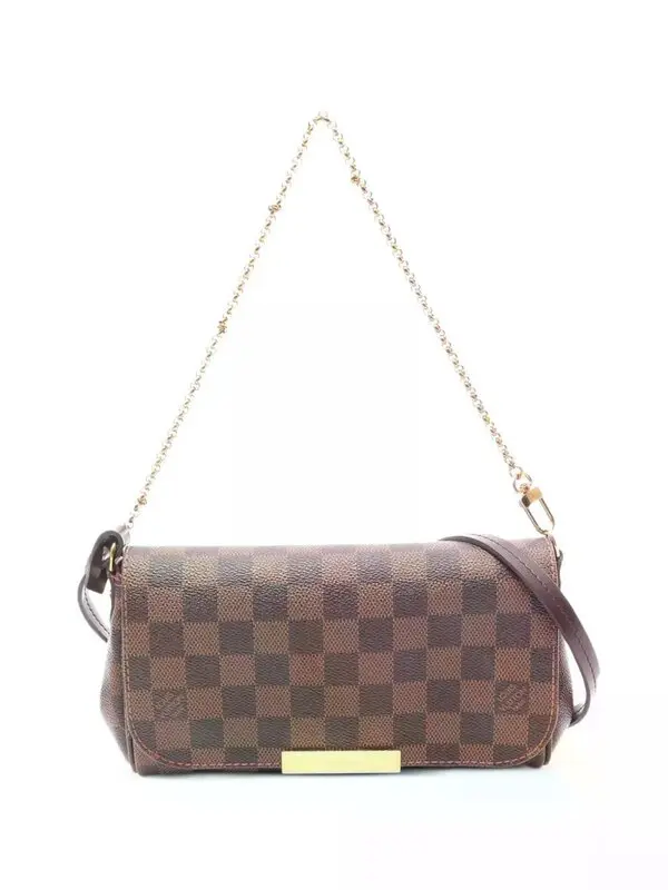 LOUIS VUITTON Damier Ebene Favourite Clutch Bag - Brown