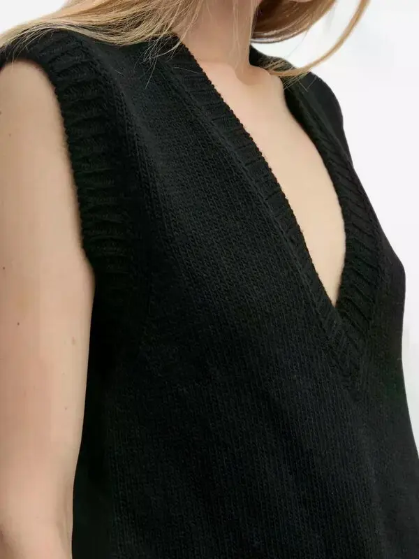 Sisley V-neck Sleeveless Midi Dress