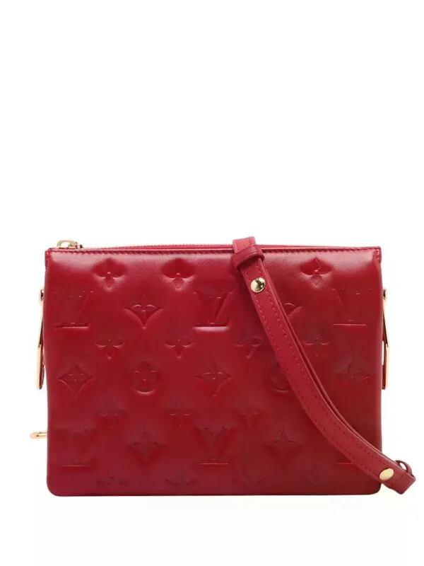LOUIS VUITTON 2021-2026 Monogram Embossed Lambskin Coussin Bb Satchel