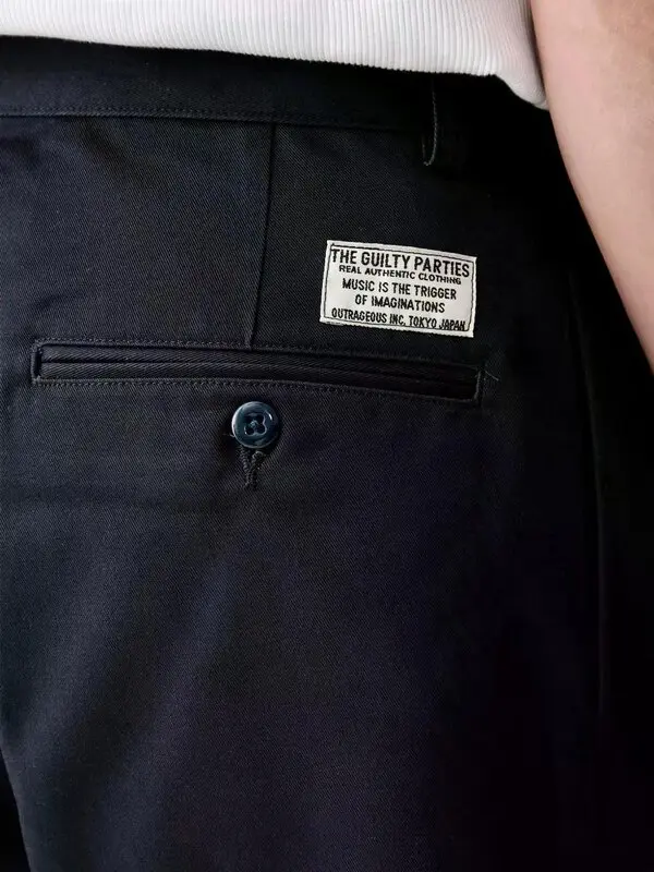 WACKO MARIA Pleated Logo-patch Shorts