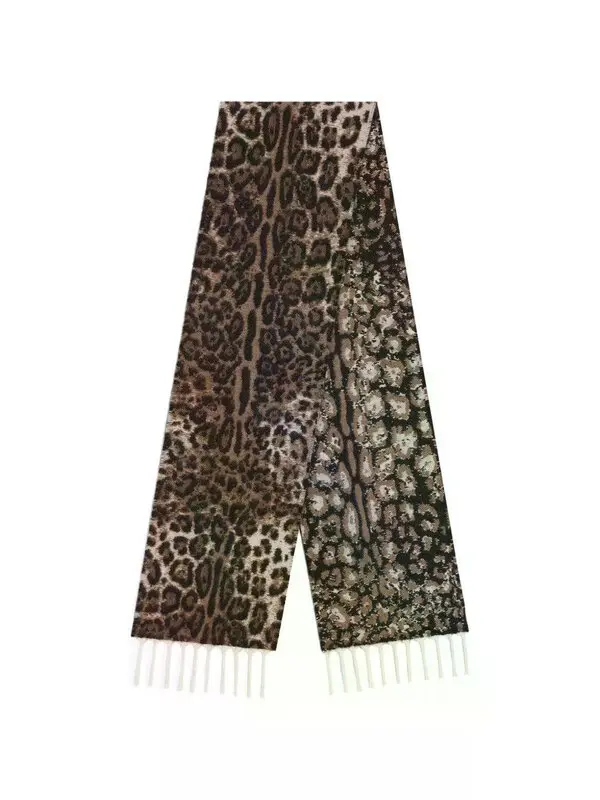 Dolce & Gabbana Leopard-jacquard Wool Stole