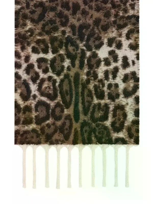 Dolce & Gabbana Leopard-jacquard Wool Stole