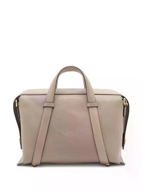 Fendi Leather 365 Boston Bag Satchel - Grey