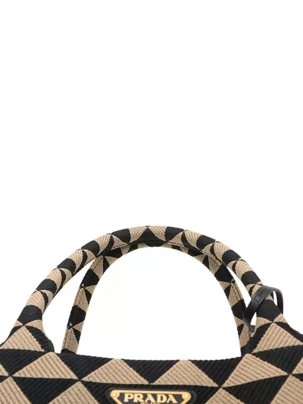 Prada 2013-2026 Large Triangolo Jacquard Symbole Tote Bag