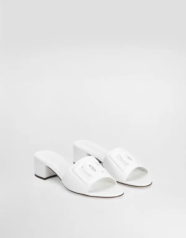 Dolce & Gabbana Calfskin Mules - White