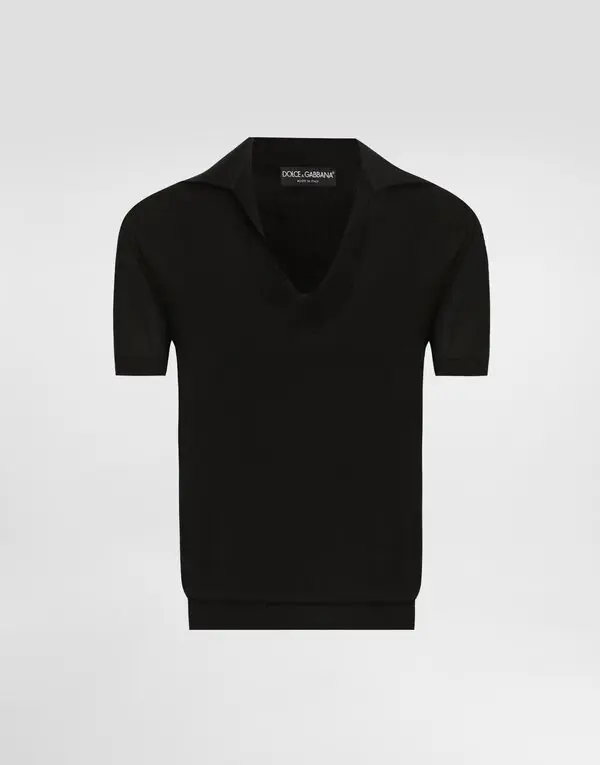 Dolce & Gabbana Cashmere Polo Pullover Sweater