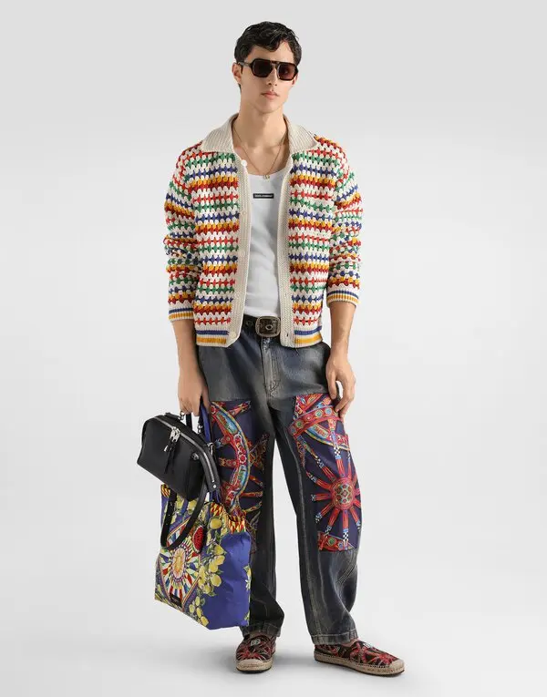 Dolce & Gabbana Crochet Bomber Jacket