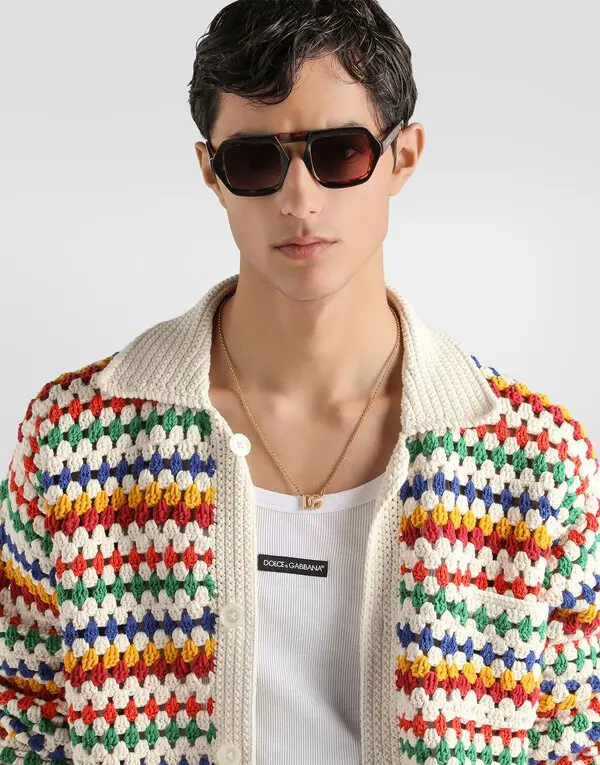 Dolce & Gabbana Crochet Bomber Jacket