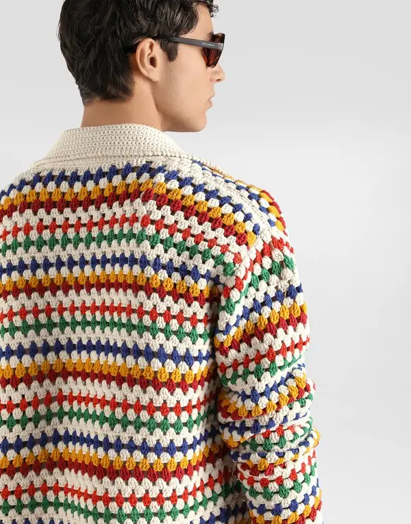 Dolce & Gabbana Crochet Bomber Jacket