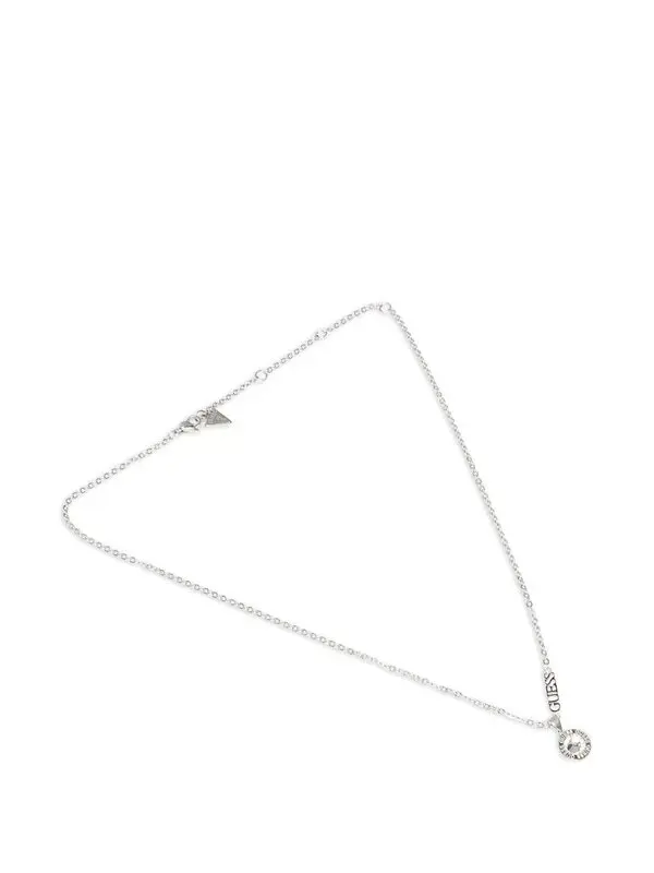 Guess Crystal-pendant Necklace - Silver
