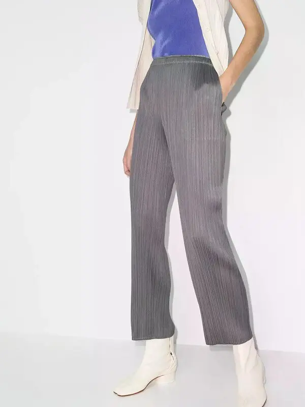 Issey Miyake Plissé Cropped Trousers