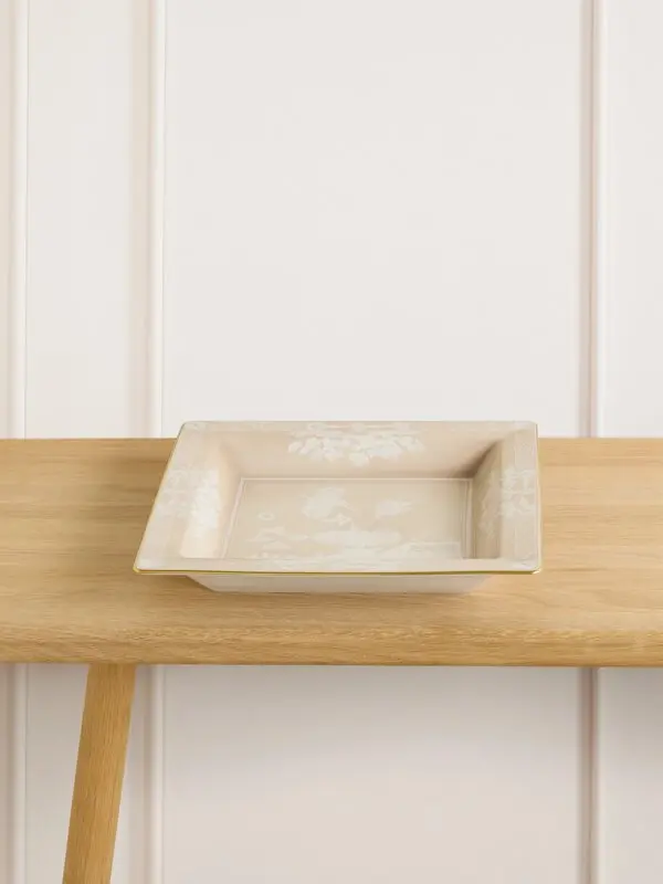 GINORI 1735 Oriente Italiano Gold-plated Porcelain Change Tray - Neutrals