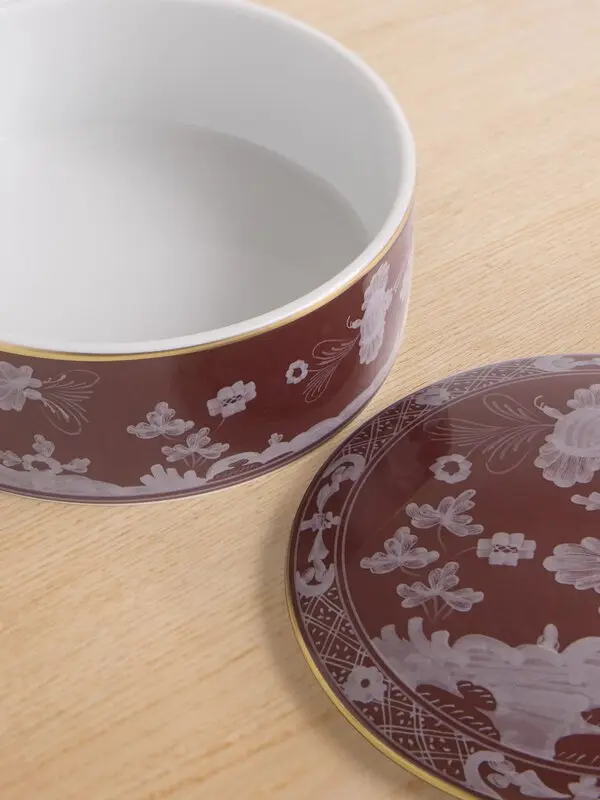GINORI 1735 Oriente Italiano Gold-plated Porcelain Trinket Box