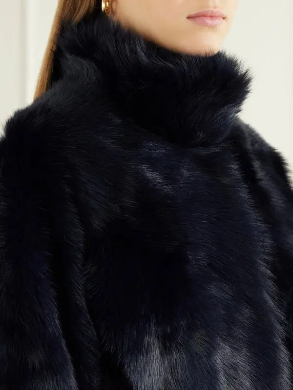 Nour Hammour Cameron Cropped Shearling Jacket