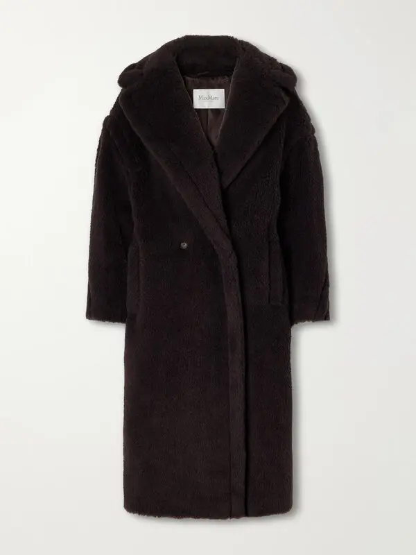 Max Mara Tedgirl Alpaca, Wool And Silk-blend Coat - Brown