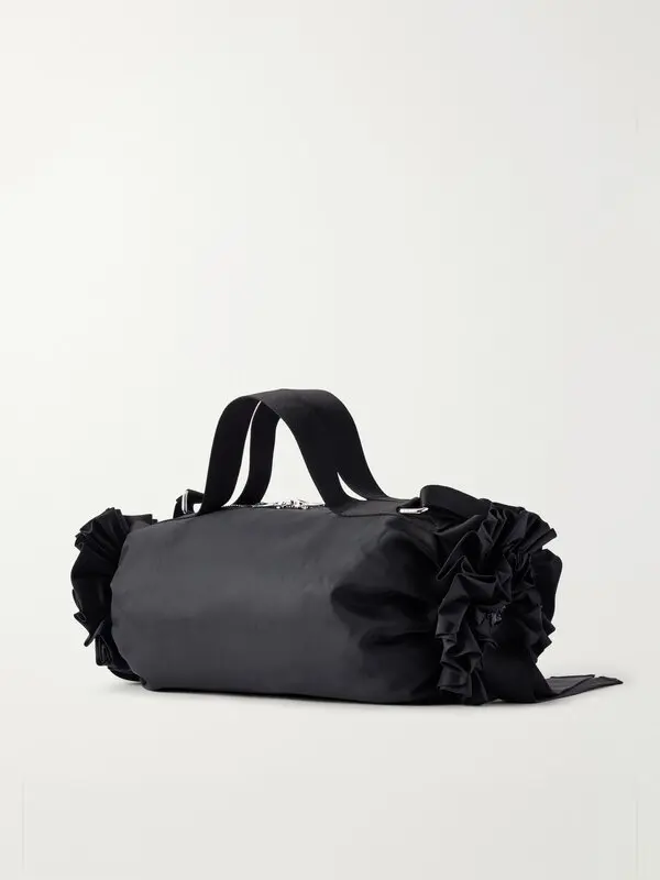 Simone Rocha Double Ribbon Rosette Crystal-embellished Satin Shoulder Bag