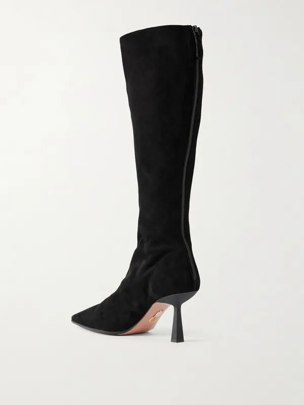 AQUAZZURA Sentier 75 Suede Knee-boots