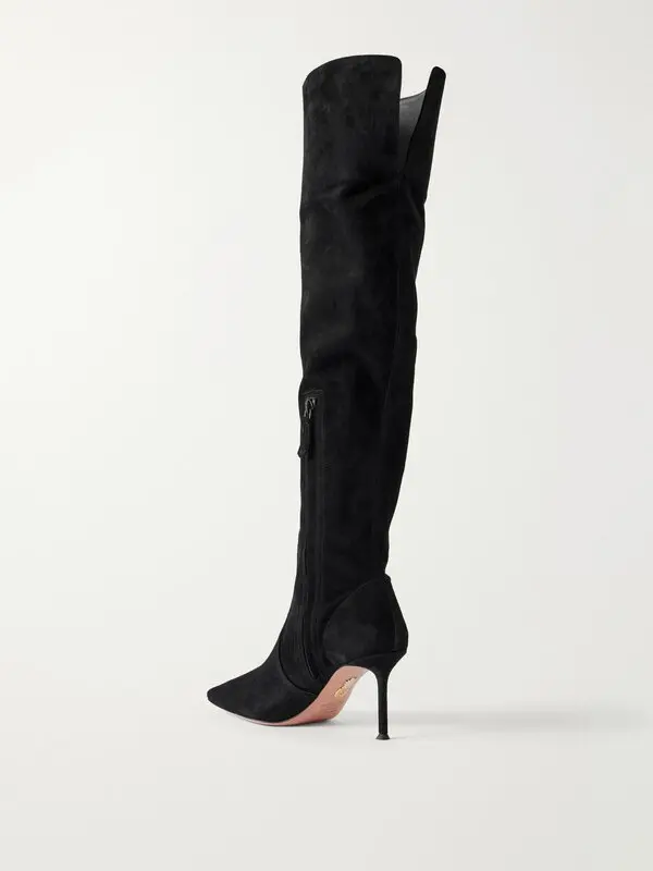 AQUAZZURA Vespera 75 Suede Boots