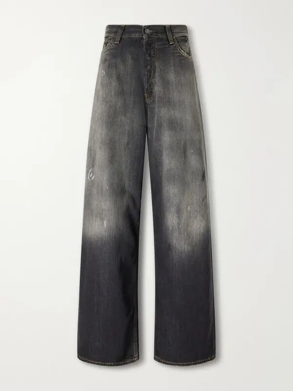 Acne Studios Mid-rise Wide-leg Jeans - Black