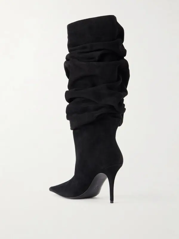 Amina Muaddi Anok 90 Suede Boots