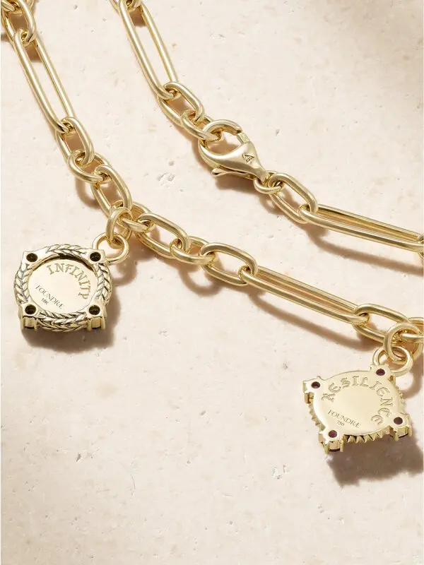 FOUNDRAE Infinite Gratitude 18-karat Multi-stone Bracelet