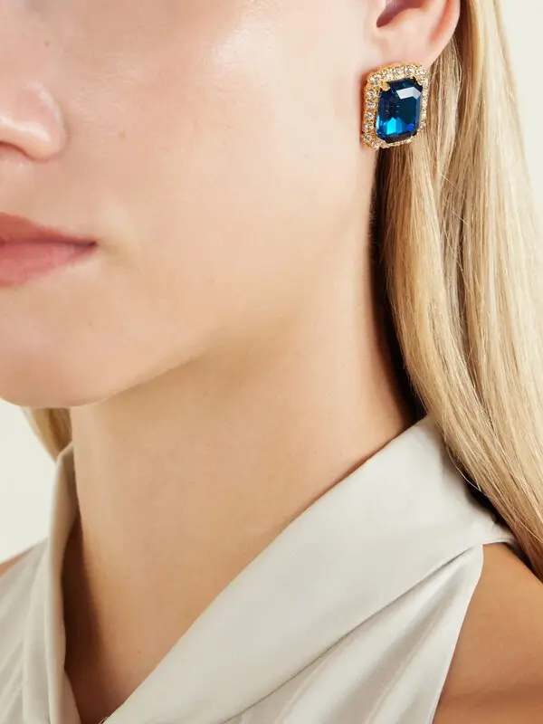 JENNIFER BEHR Diana Gold-plated Crystal Earrings