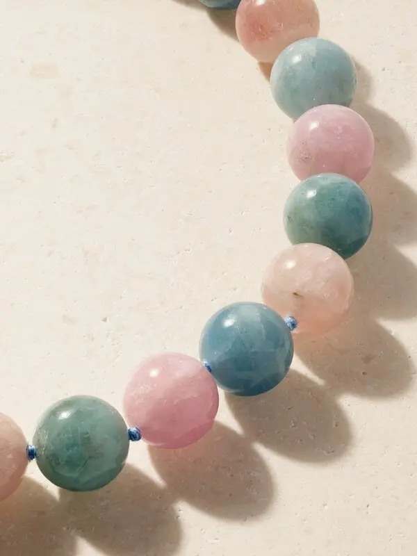 Jia Jia Oracle 14-karat Gold Morganite Beaded Necklace