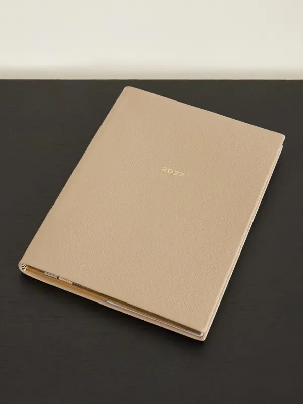Smythson Soho 2027 Cross-grained Leather Diary - Neutrals