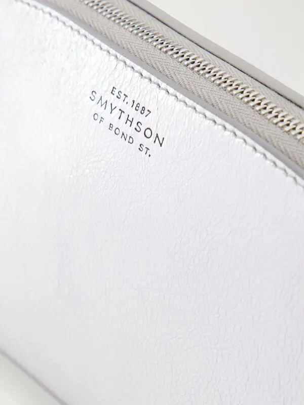Smythson Metallic Leather Cosmetic Case
