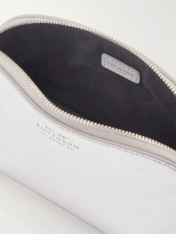 Smythson Metallic Leather Cosmetic Case